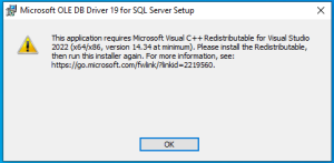 How to Fix Cannot Install OLE DB Driver – Keep Asking for Visual c++ ...